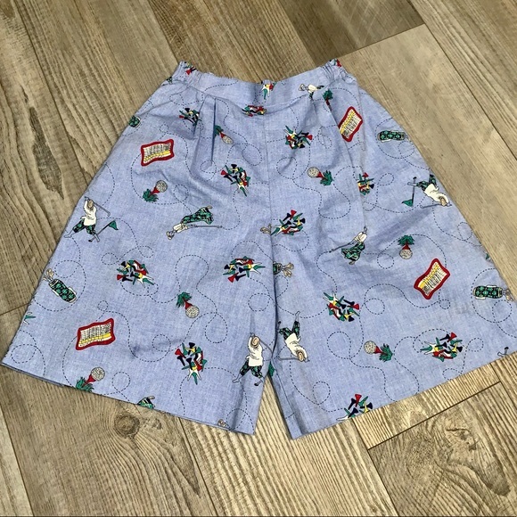 Koret | Shorts | Vintage 9s Blue Red Golf Pleated Pull On Shorts | Poshmark